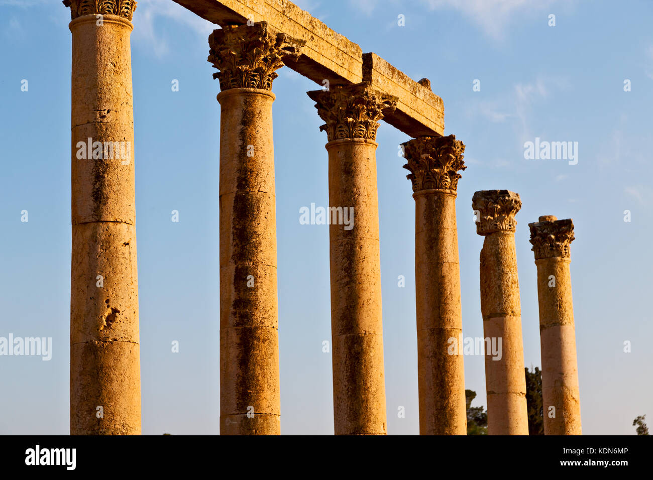 in jerash jordan the antique column and archeological site classical ...