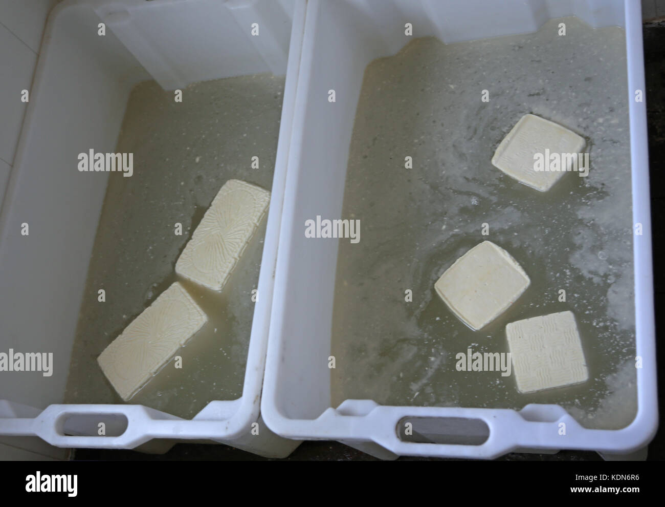 cheese made in the cottage cheese inside a mountain hut during the ...