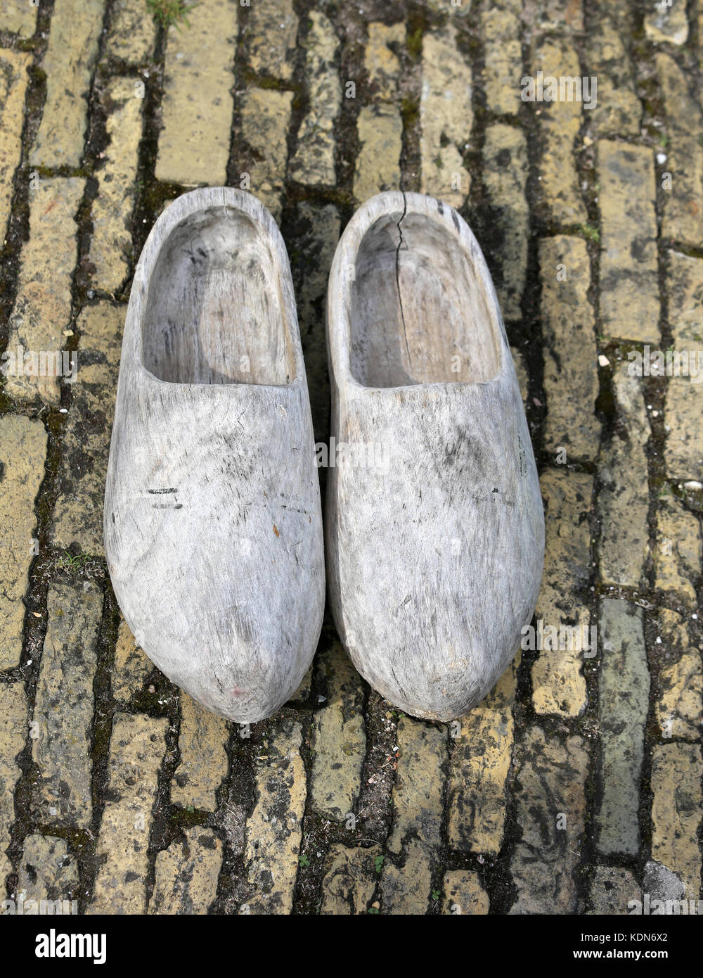 old Dutch clogs made in rough wood Stock Photo - Alamy