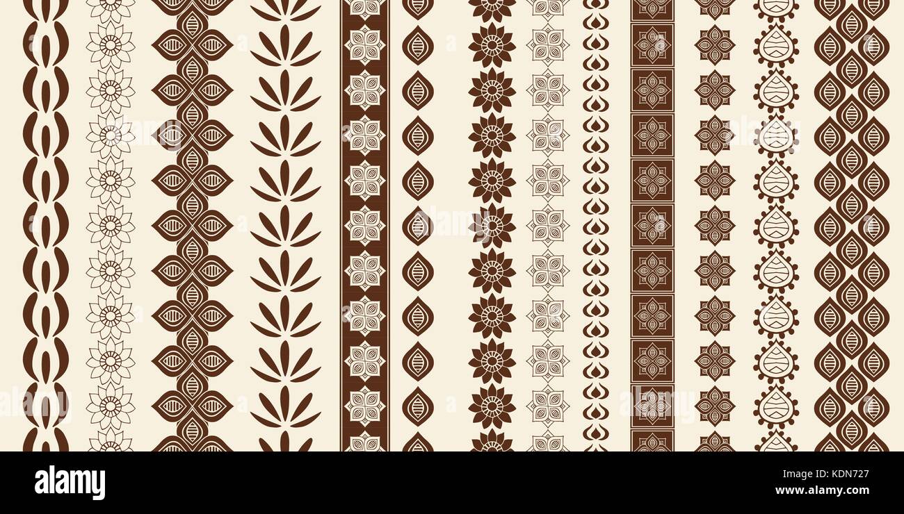 Peacock Henna Design Border