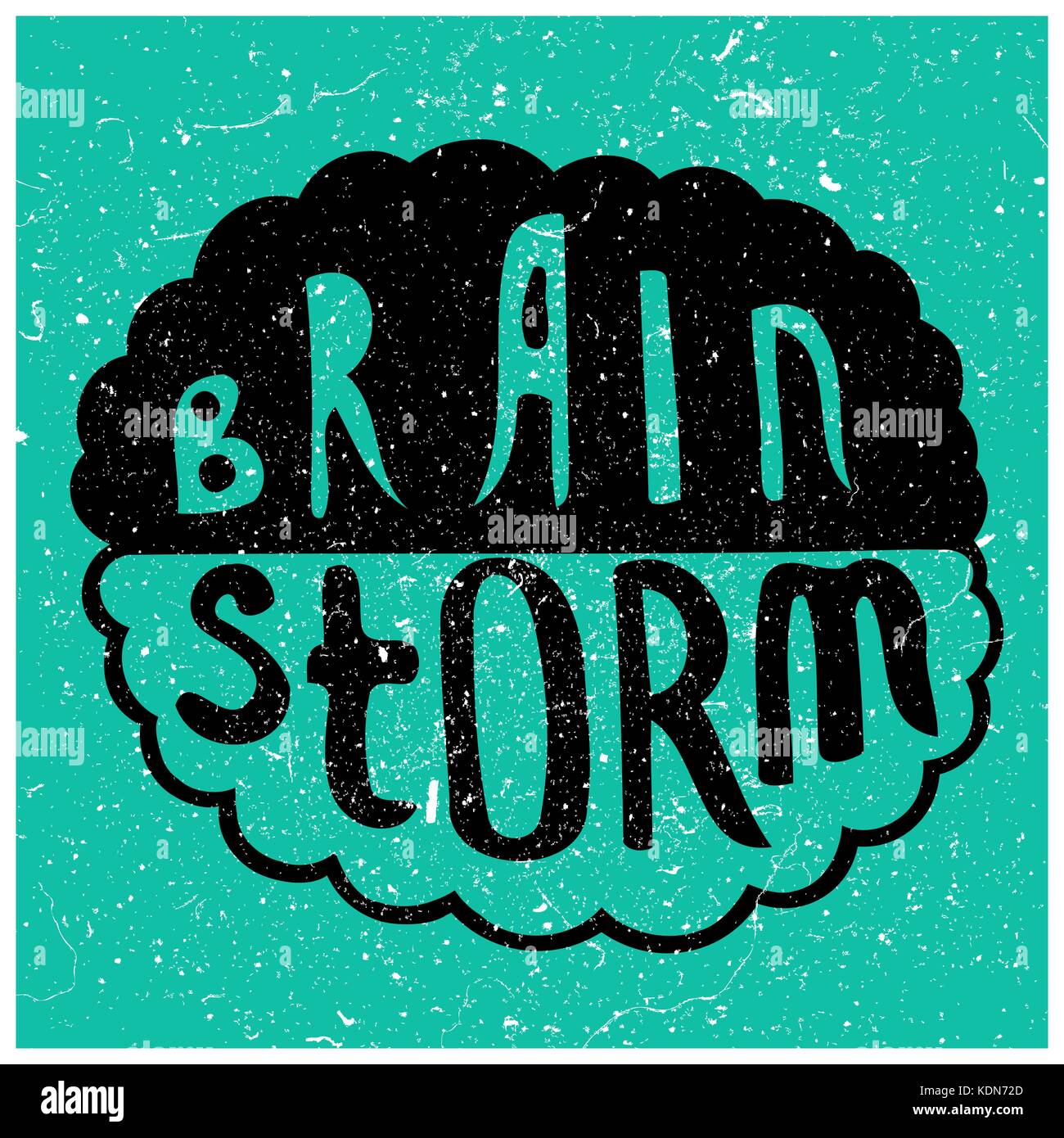 Human brain with text - Brain Storm. Conceptual vector illustration for ...
