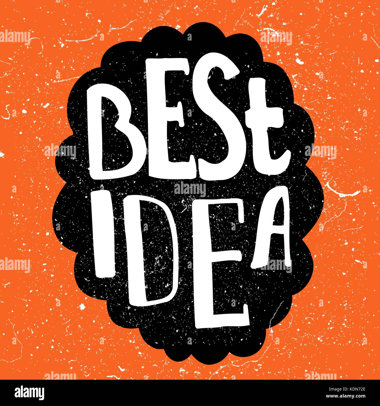 Human brain with text - Best Idea. Conceptual vector illustration for ...