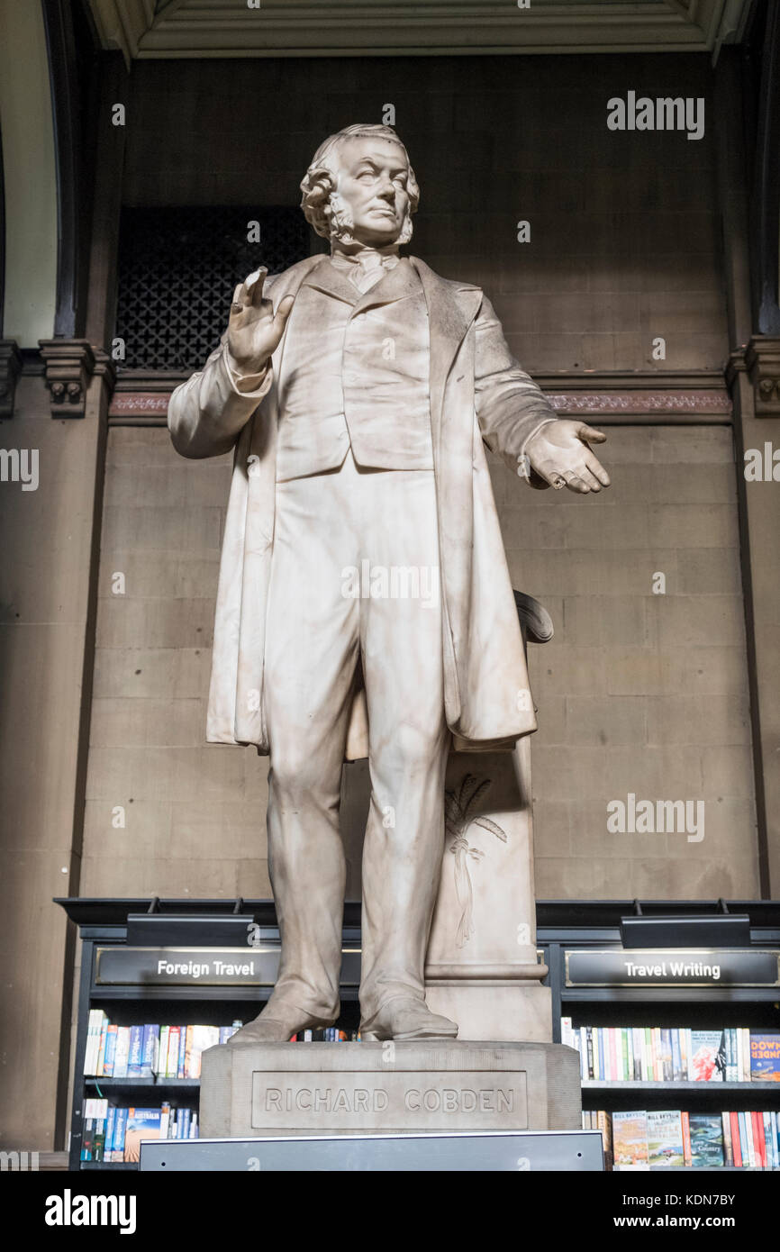 The Richard Cobden Statue in the Wool Exchange, Bradford was a Merchant ...