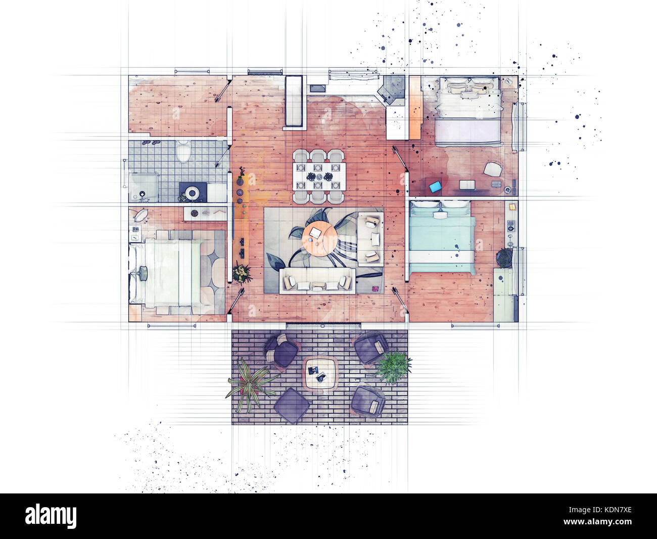 floor plan sketch Stock Photo - Alamy