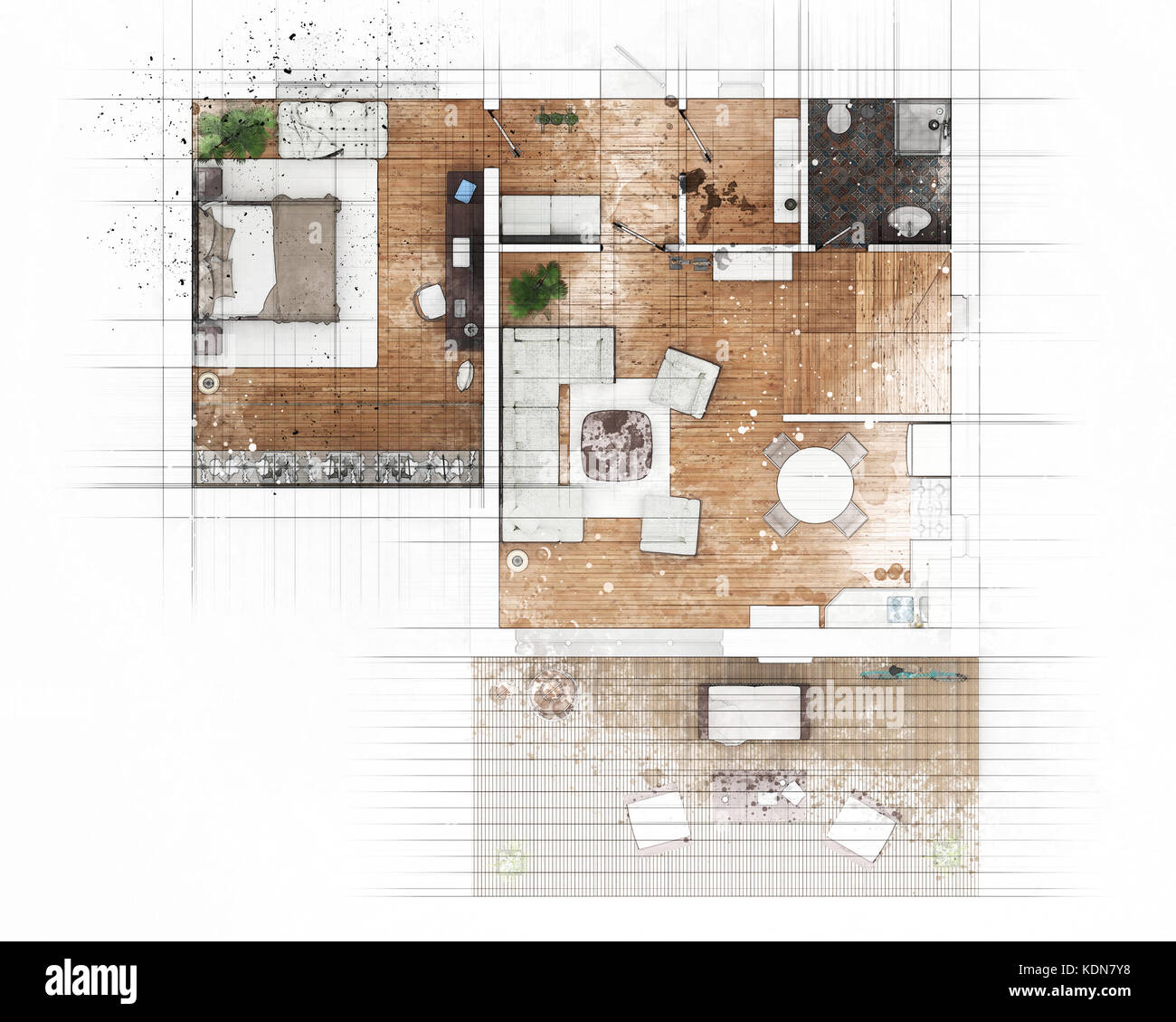 floor plan sketch Stock Photo - Alamy