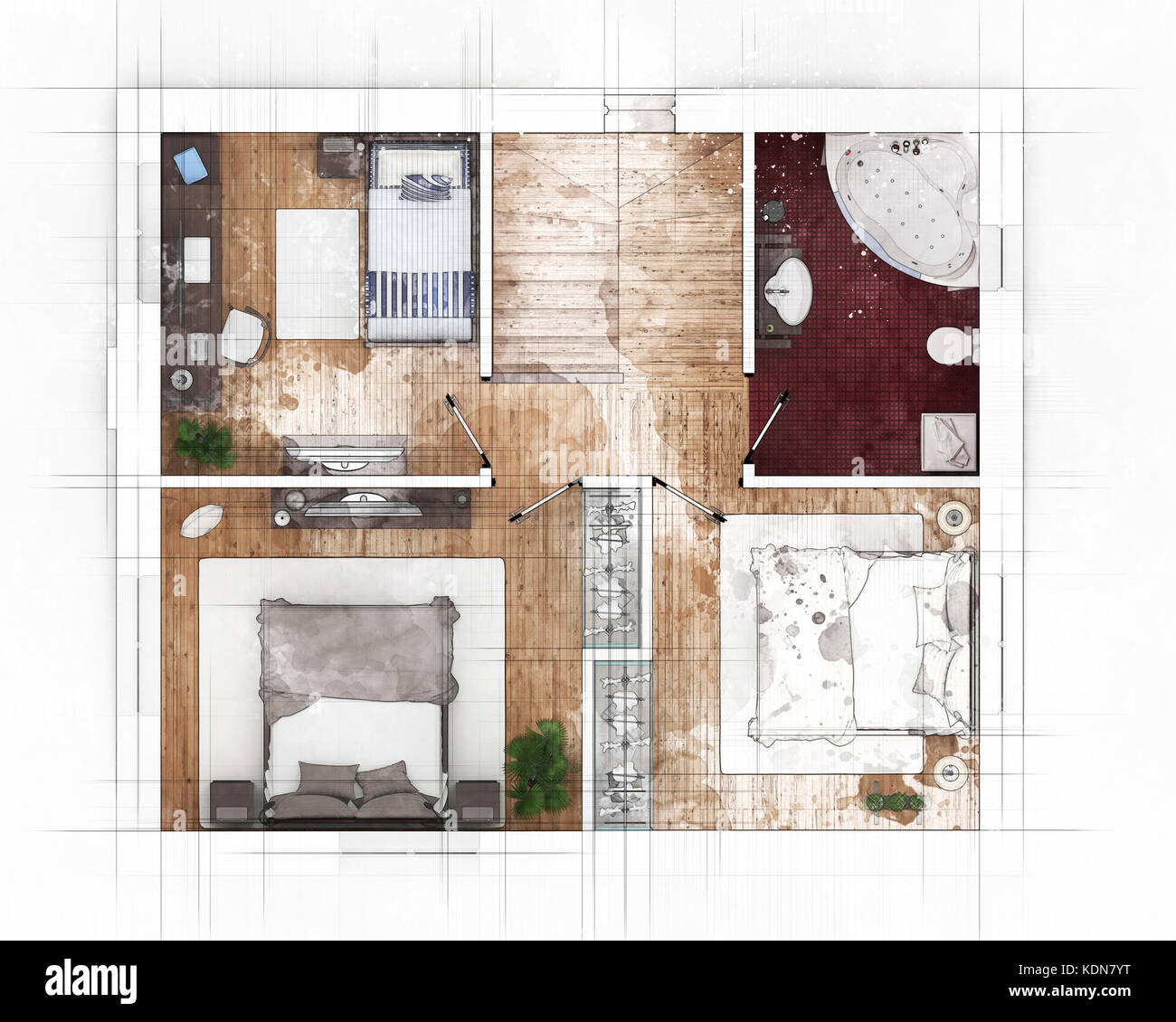 Marker Rendering Floor Plan