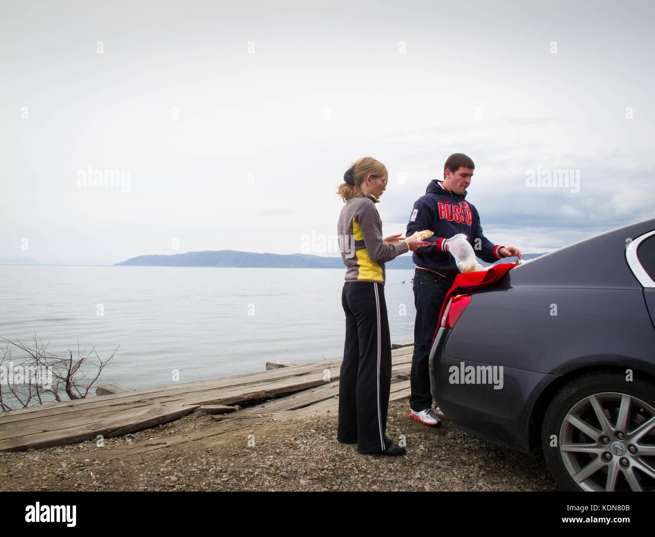 LYSTVIANKA, RUSSIE, MAI 15 : Ce couple Russe d'Irkoutsk vient passer le ...