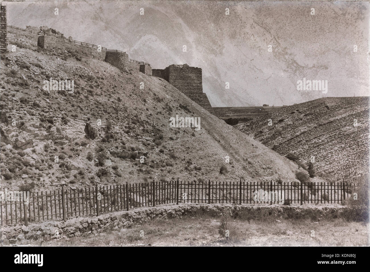 in the mountain of eden jordan the view from the antique castle Stock ...