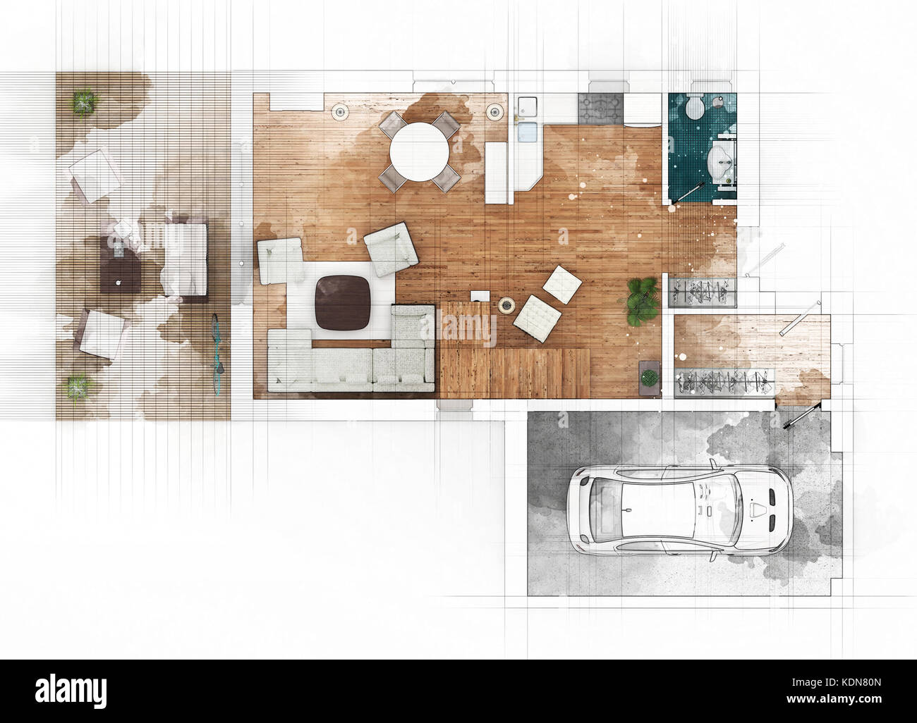 floor plan sketch Stock Photo - Alamy
