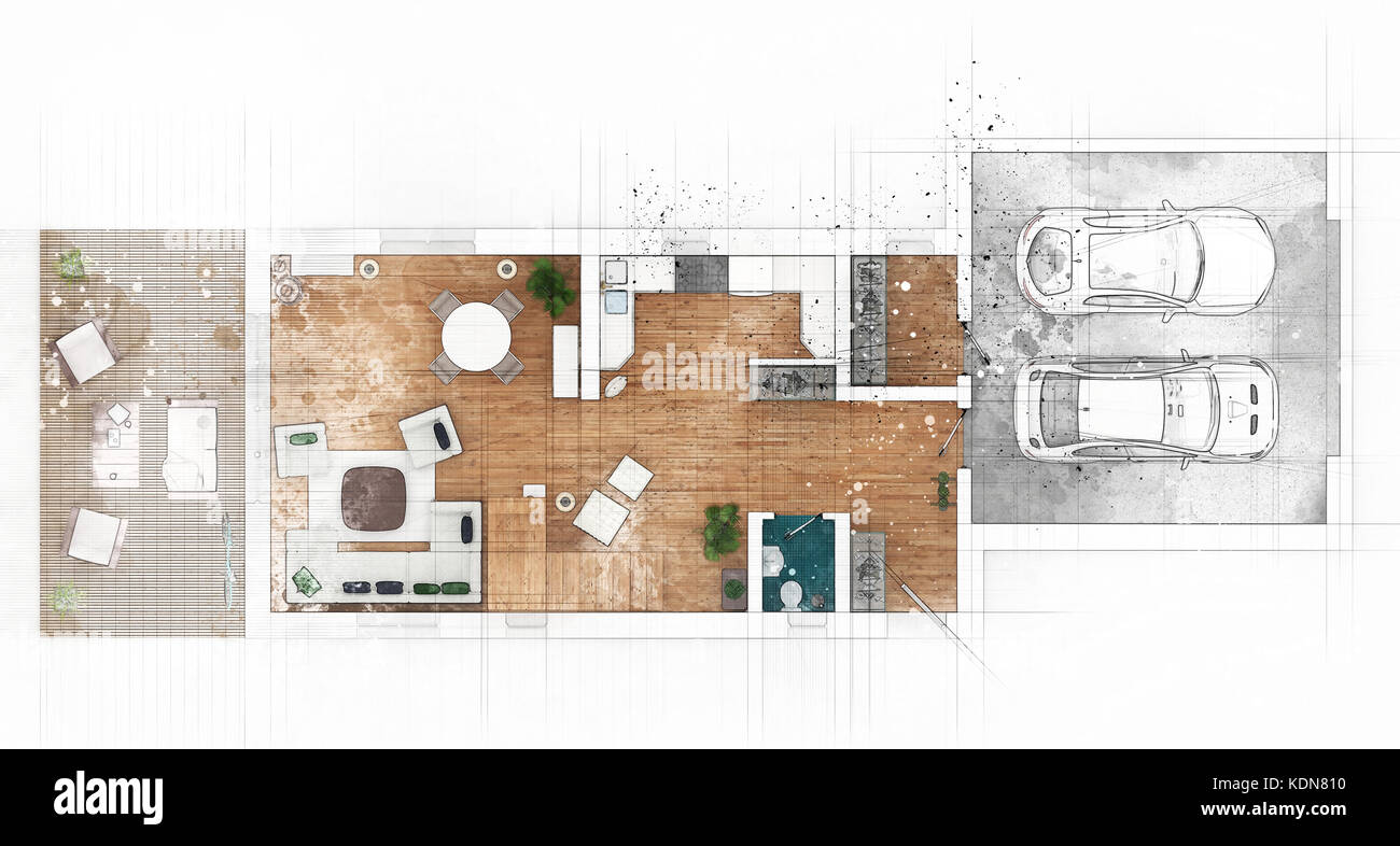 floor plan sketch Stock Photo - Alamy