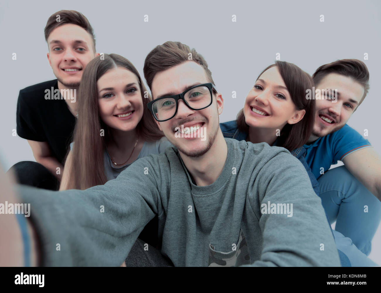 concept of friendship-a successful student and friends Stock Photo - Alamy