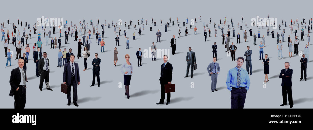 Large group of people full length isolated on white Stock Photo - Alamy