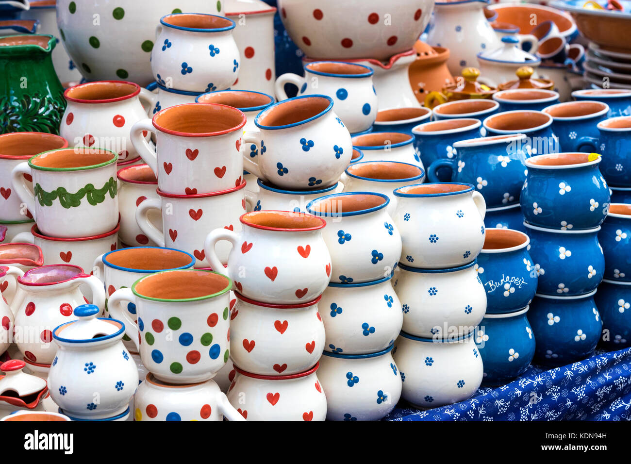 Traditional Hungarian ceramics for interior decoration in the market ...