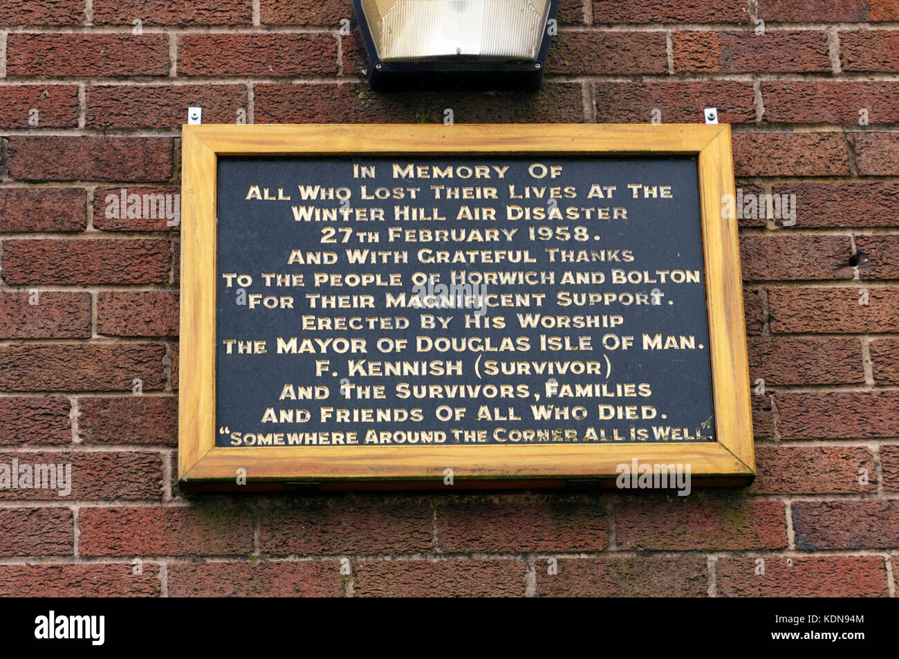 Winter Hill Air Disaster Memorial Plaque Stock Photo - Alamy
