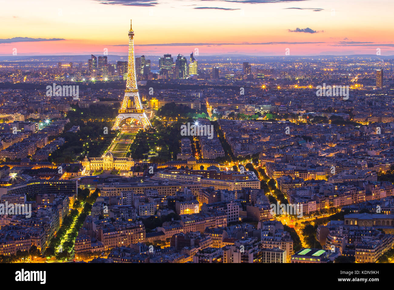 Skyline paris night view france hi-res stock photography and images - Alamy