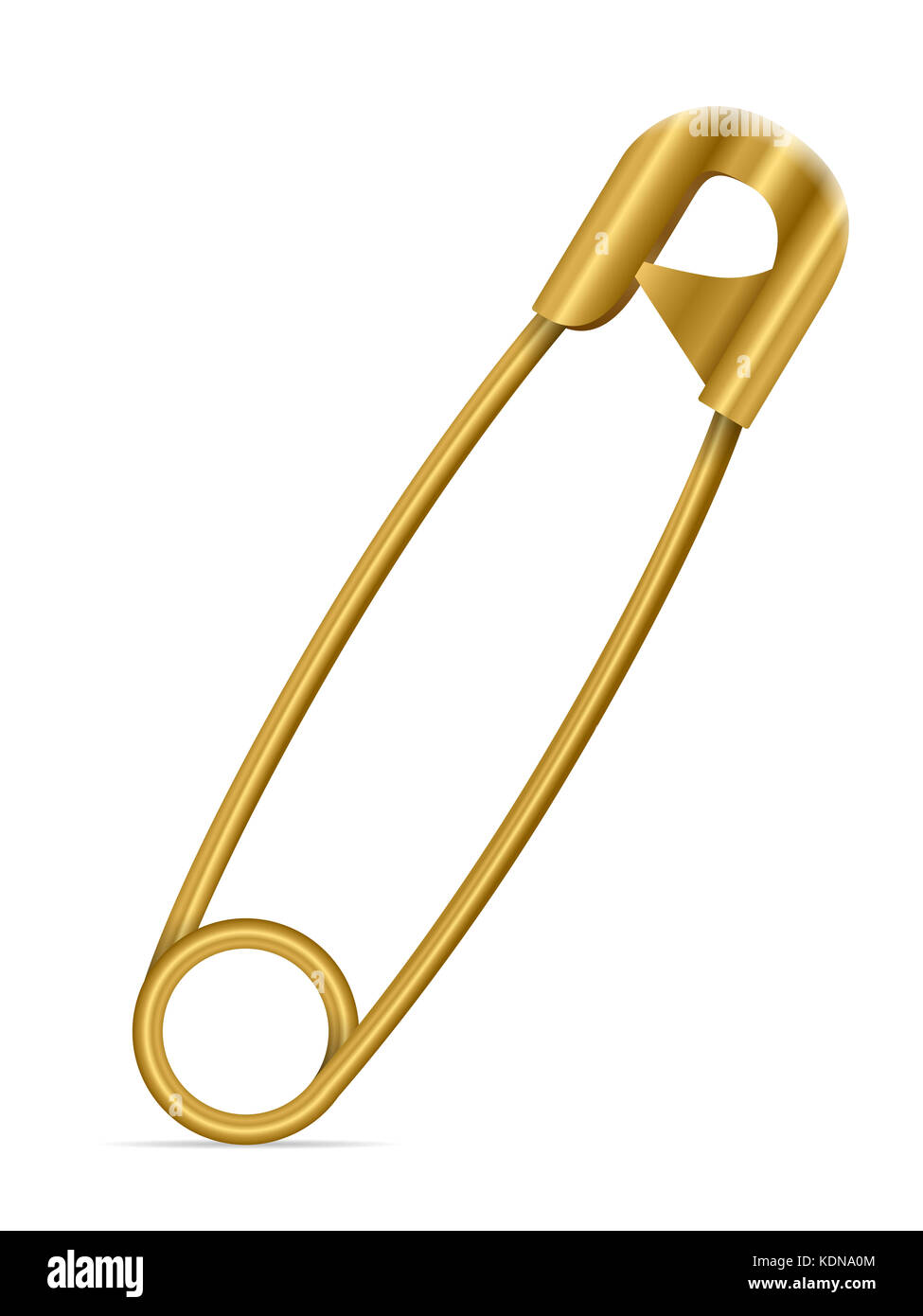 Safety pin on a white background Stock Photo - Alamy