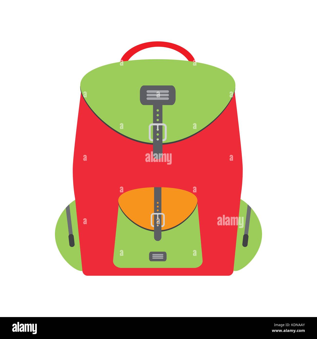 Backpack isolated on white background. Flat design. Vector Stock Vector ...