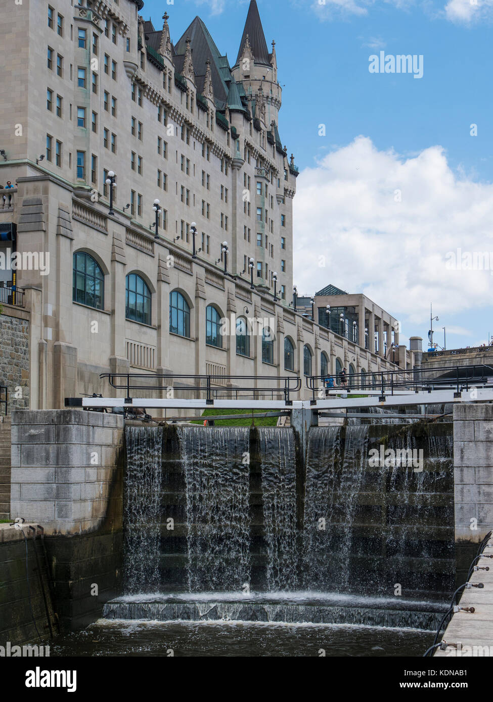 Ottawa Locks, Fairmont Chateau Laurier, Ottawa, Ontario, Canada Stock ...