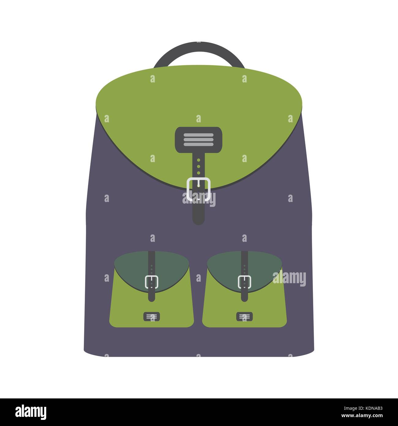 Backpack isolated on white background. Flat design. Vector Stock Vector ...