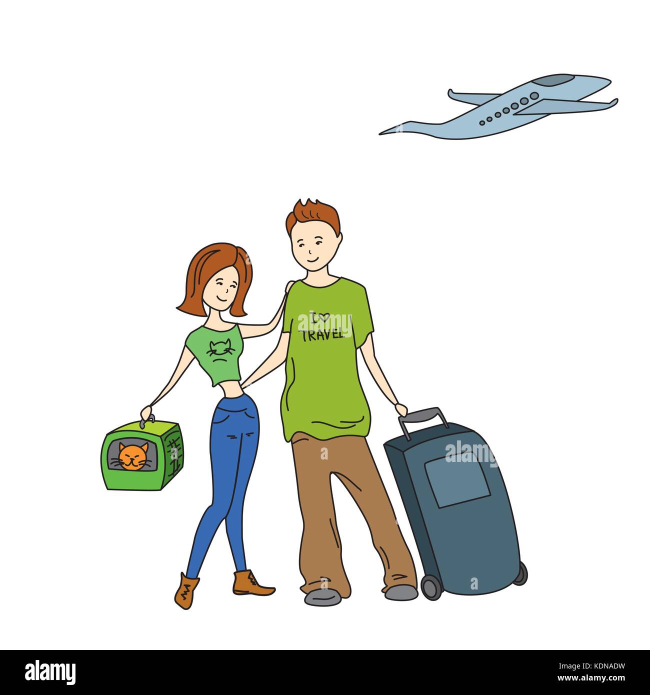 man and woman traveling together, vector Stock Vector Image & Art - Alamy