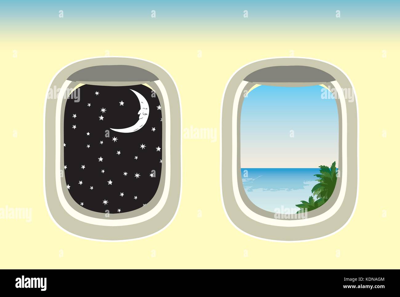 Beach view through window Stock Vector Images - Alamy