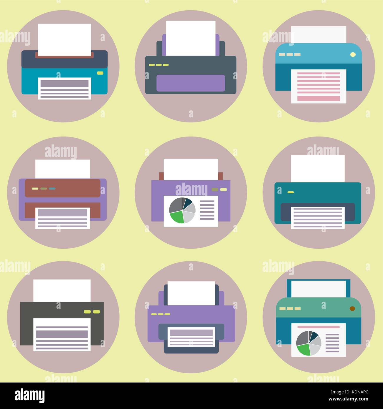 Printer icon.Flat design. Vector illustration Stock Vector Image & Art ...