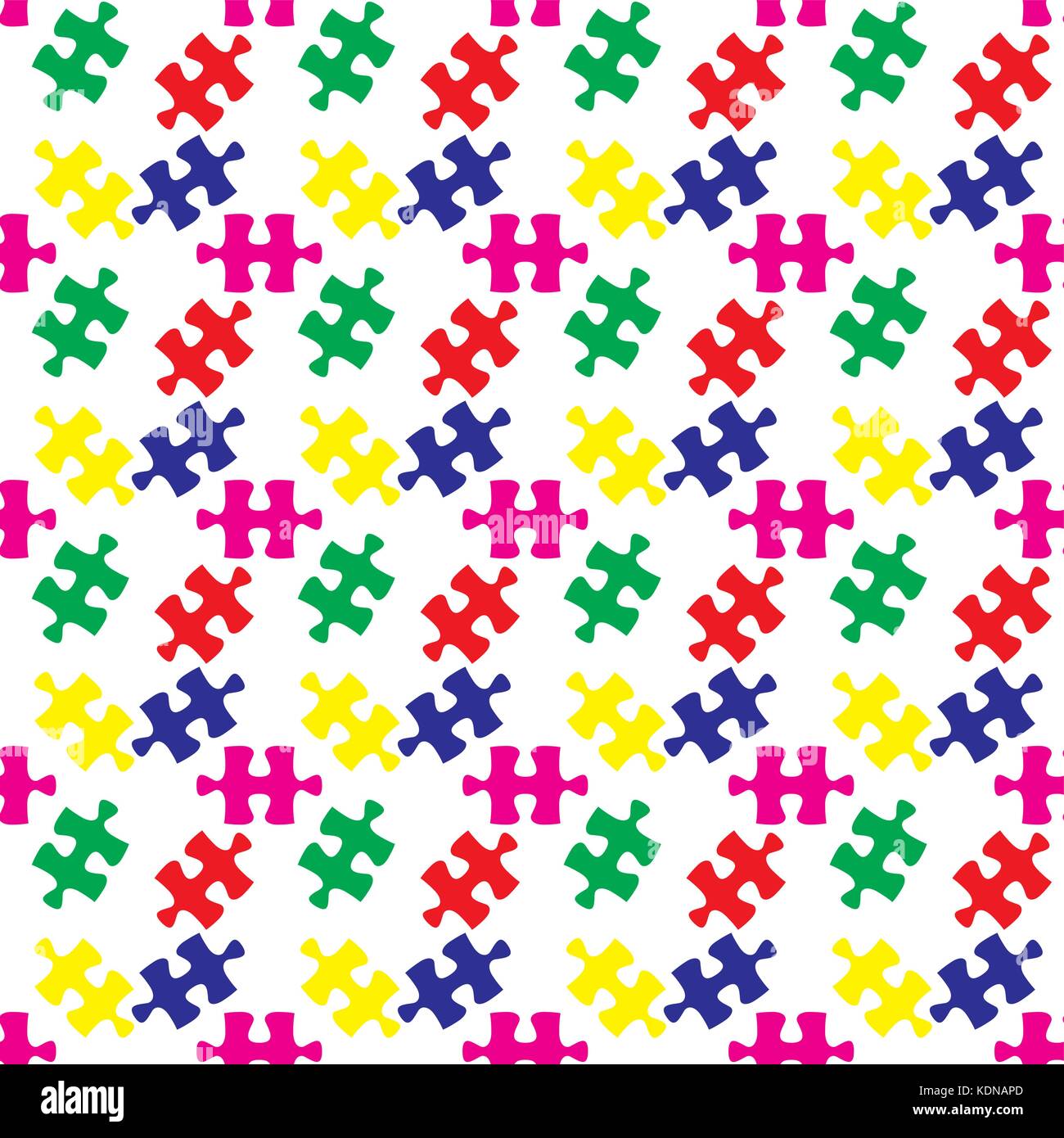 Colorful vector jigsaw puzzle seamless pattern, vector Stock Vector ...