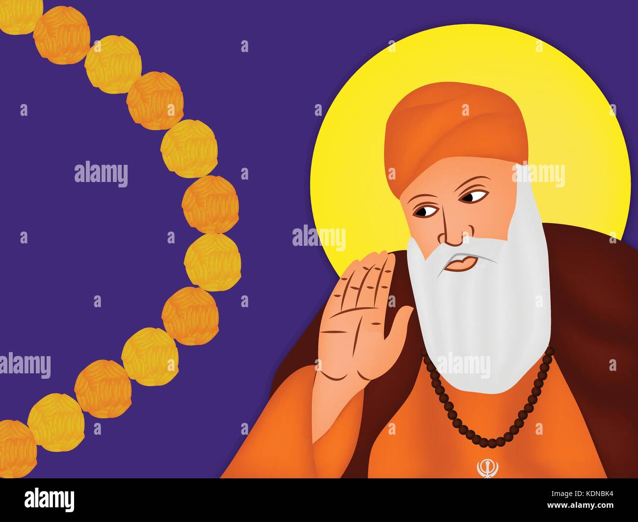 illustration of Sikh festival Guru Nanak Jayanti Background Stock ...