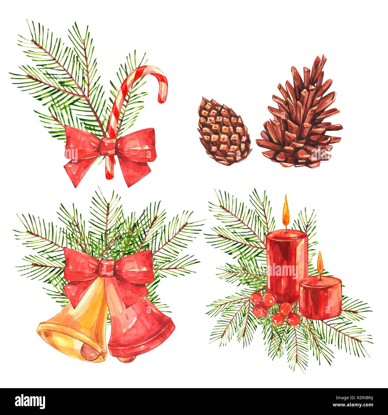 Vintage Christmas Ornaments Clip Art