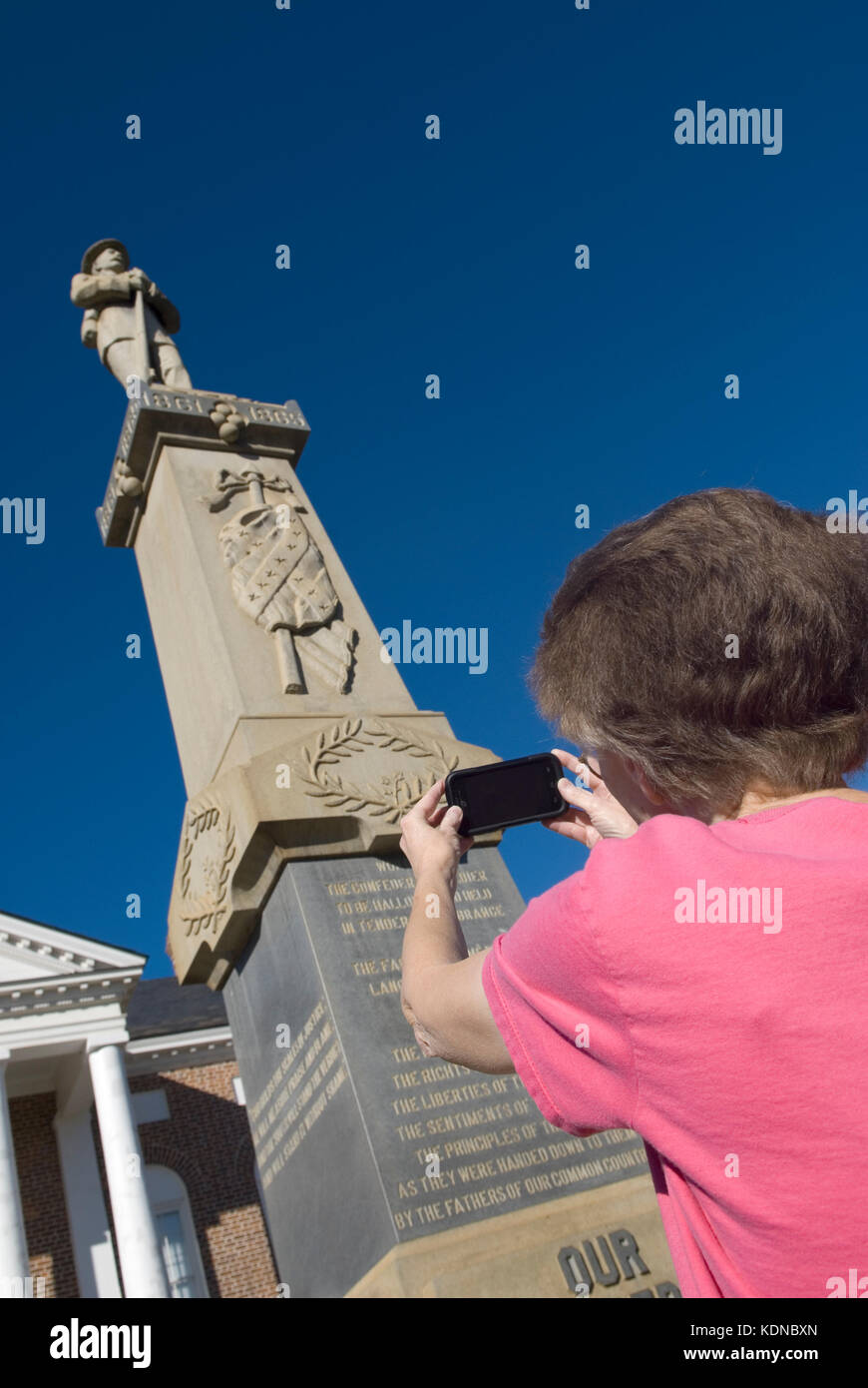 Confederate memorial statue at Lancaster, South Carolina, USA Stock ...
