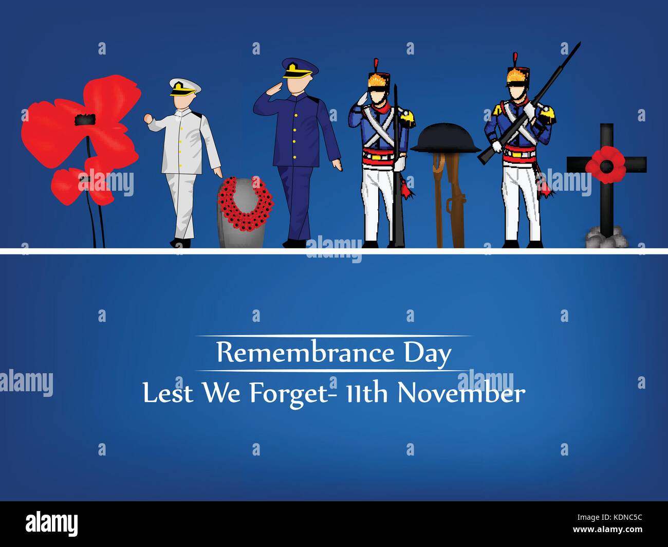 illustration of elements of Remembrance Day background Stock Vector ...