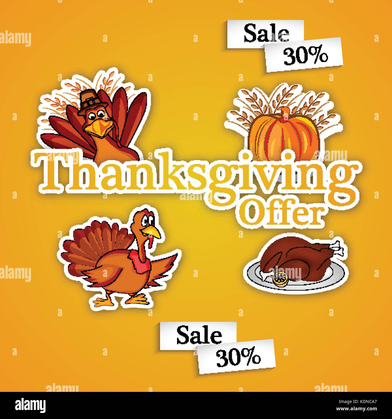 illustration of elements of thanksgiving background Stock Vector Image ...