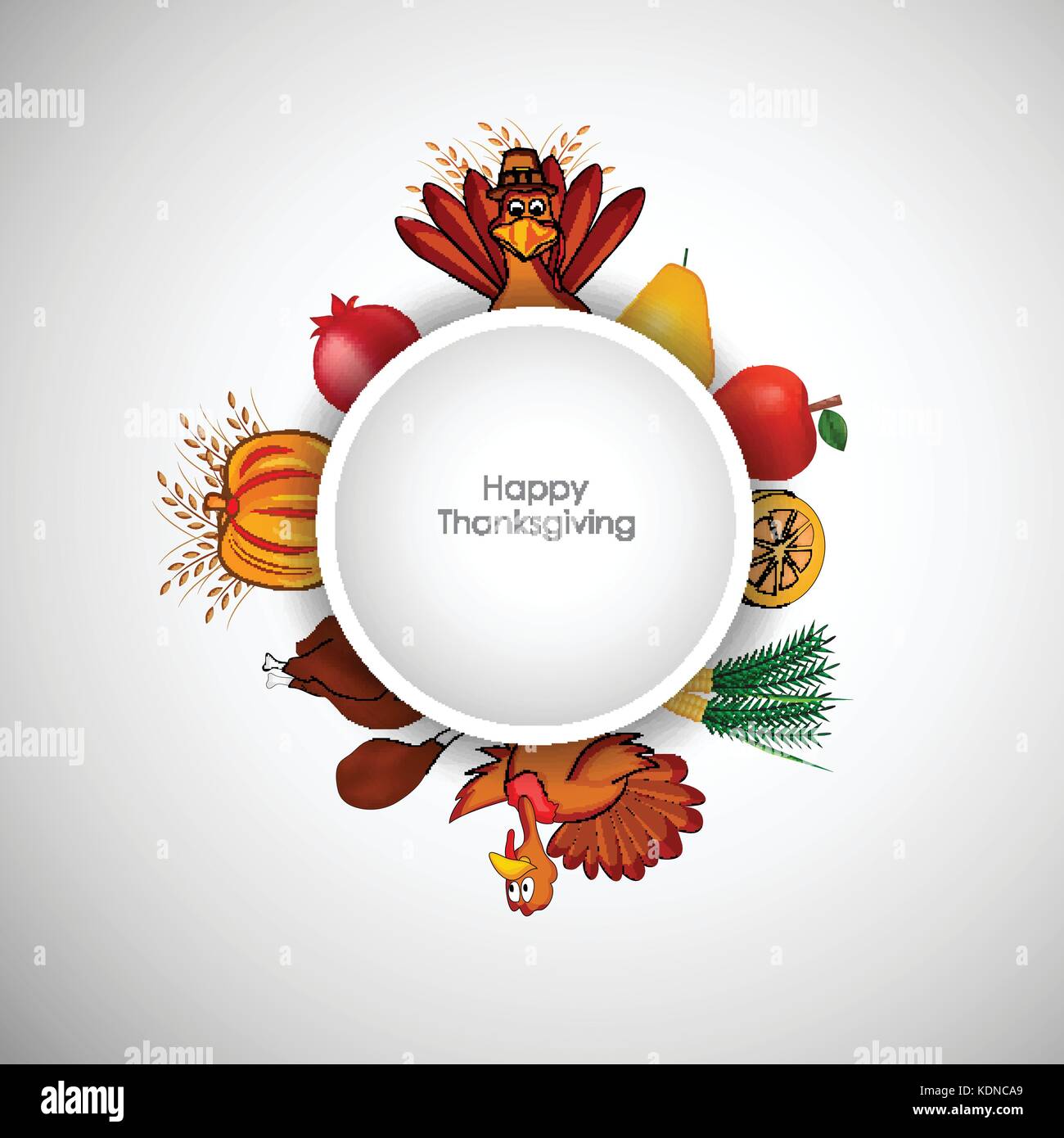 illustration of elements of thanksgiving background Stock Vector Image ...