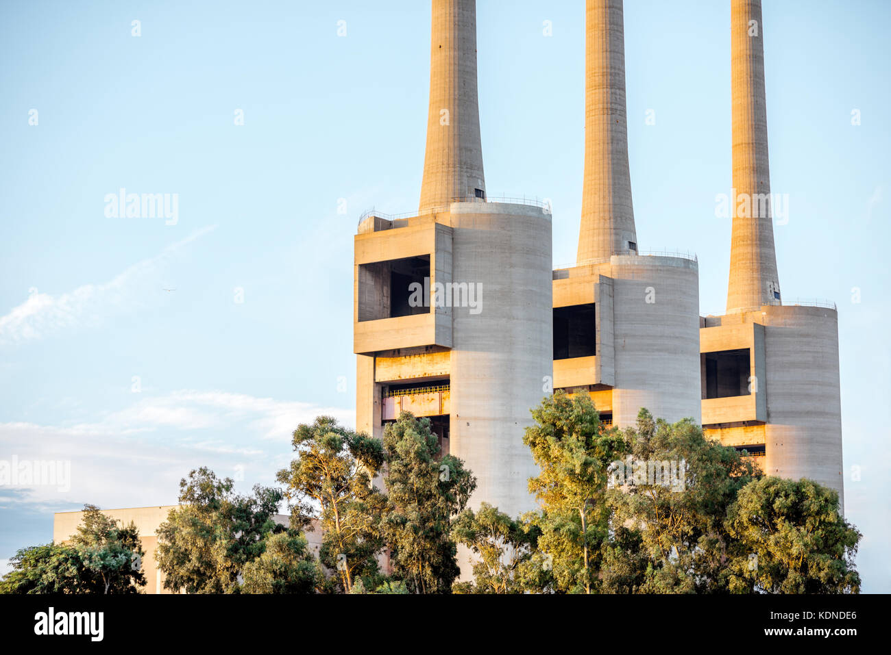 Three industrial columns Stock Photo - Alamy