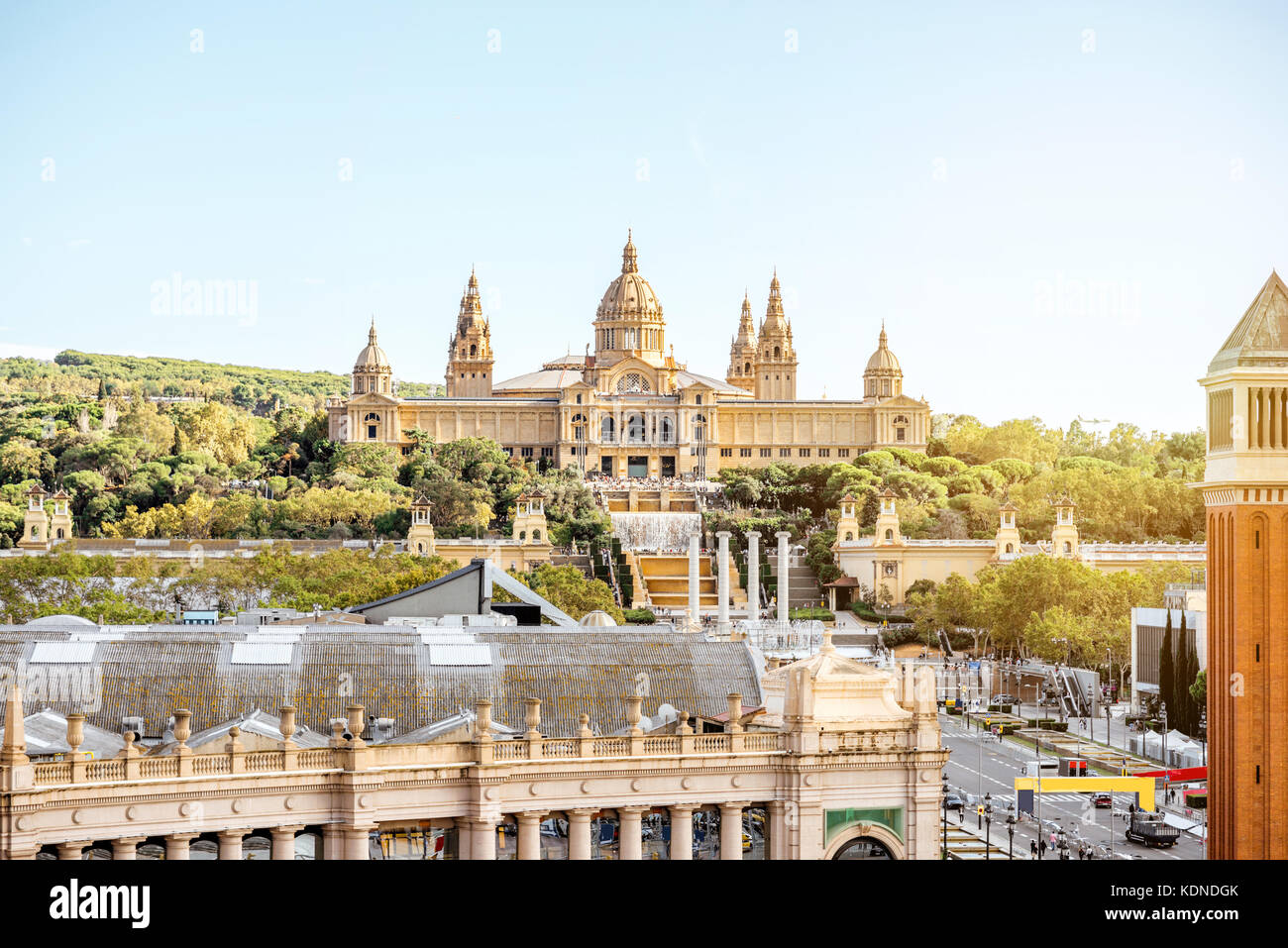 Barcelona street top view hi-res stock photography and images - Alamy