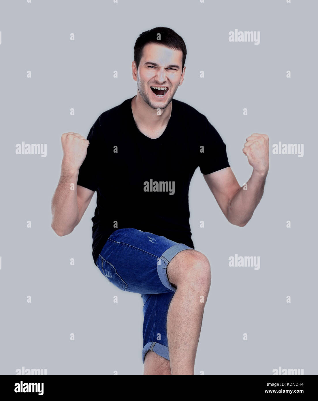 very happy energetic man Stock Photo - Alamy