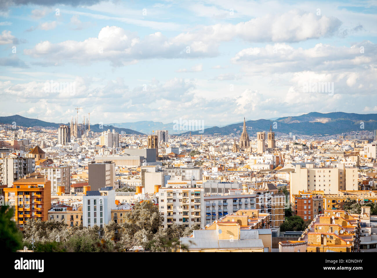 Beautiful barcelona city skyline view hi-res stock photography and ...