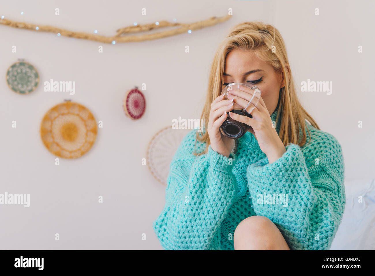 Young pretty girl drinking coffee Stock Photo - Alamy Young pretty girl drinking coffee Stock Photo - Alamy