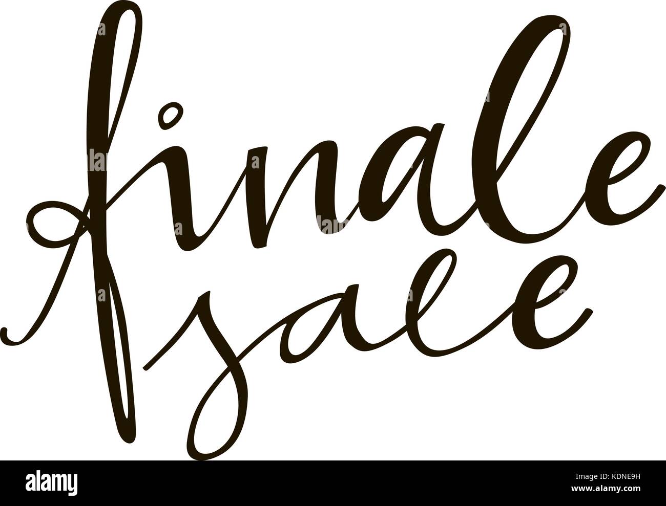 Finale Sale phrase. Vector ad illustration. Handdrawn lettering. Design ...