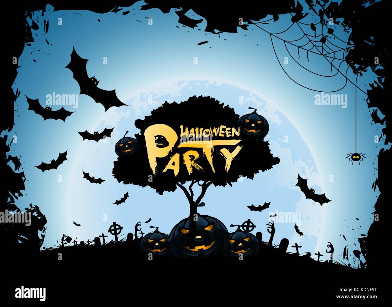 Halloween night poster Stock Vector Images - Alamy