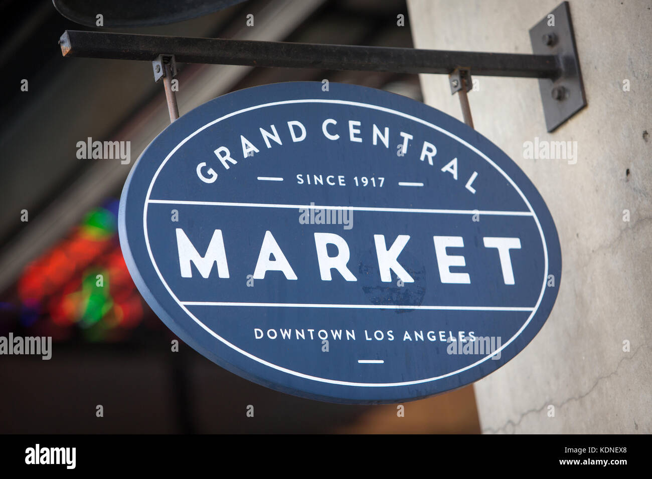 The Grand Central Market sign in Los Angeles Stock Photo - Alamy