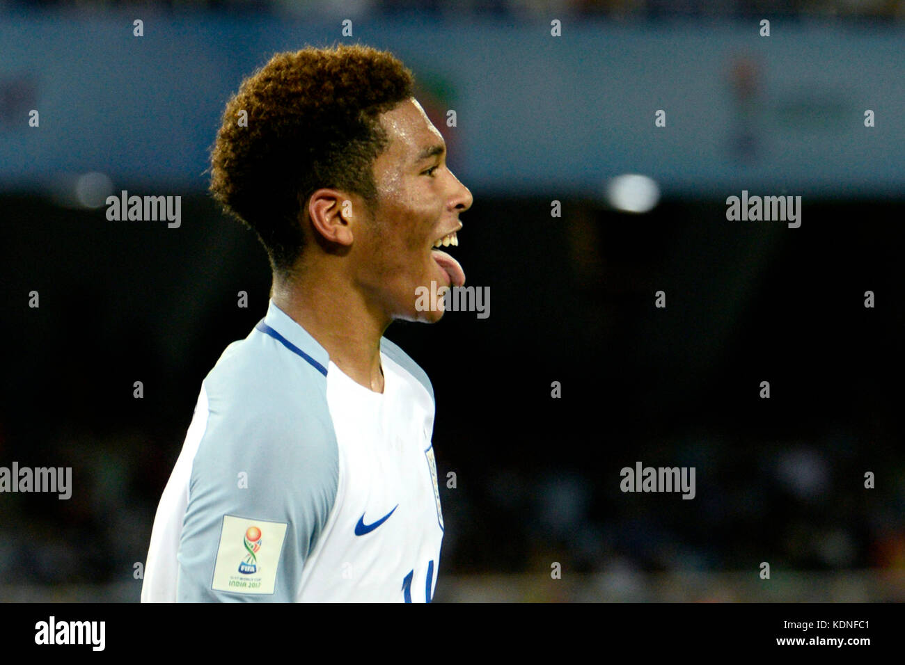 Kolkata, India. 14th Oct, 2017. England Forward Daniel Loader ...