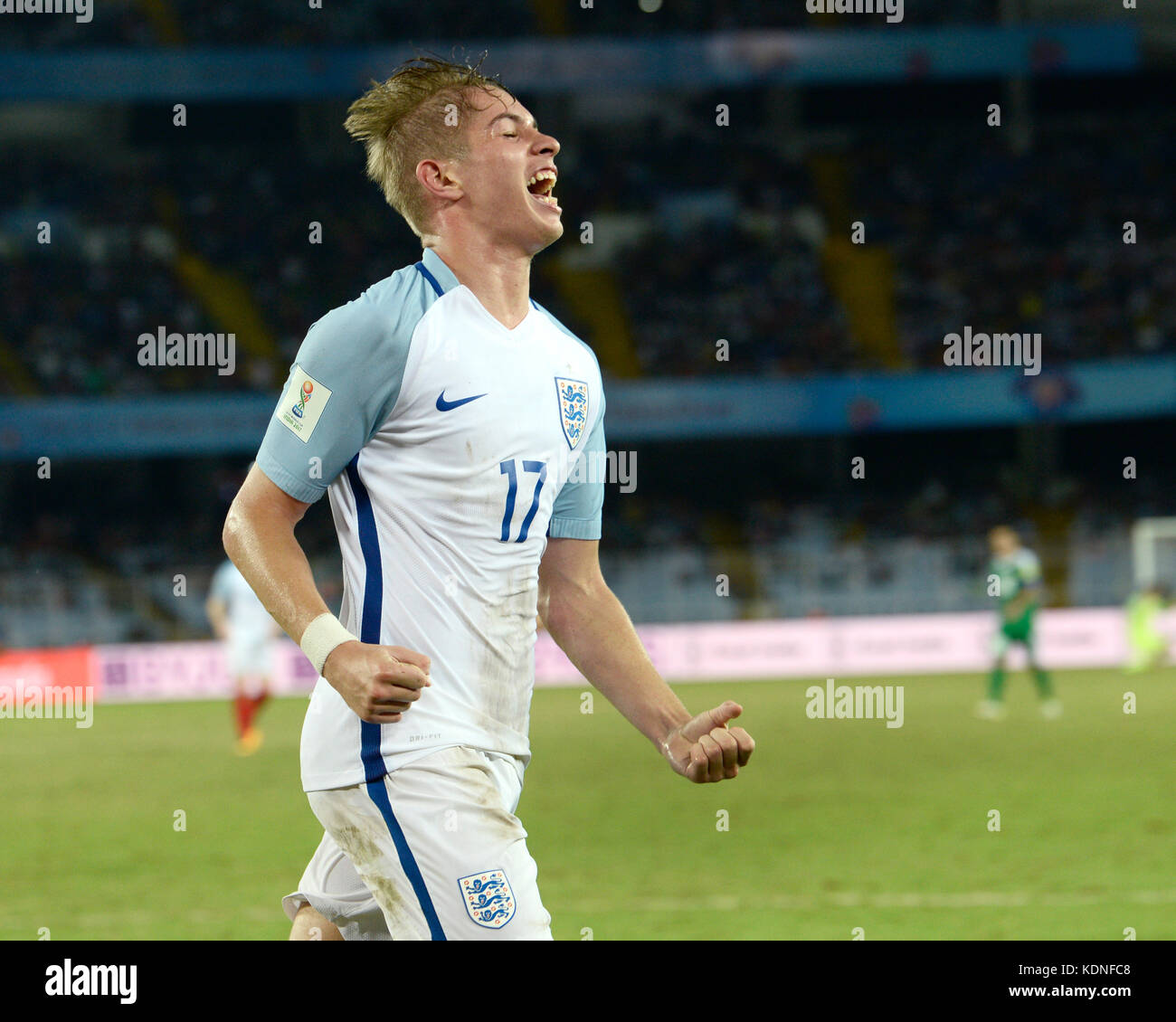 Kolkata, India. 14th Oct, 2017. England Mid Fielder Emile Smith Rowe ...
