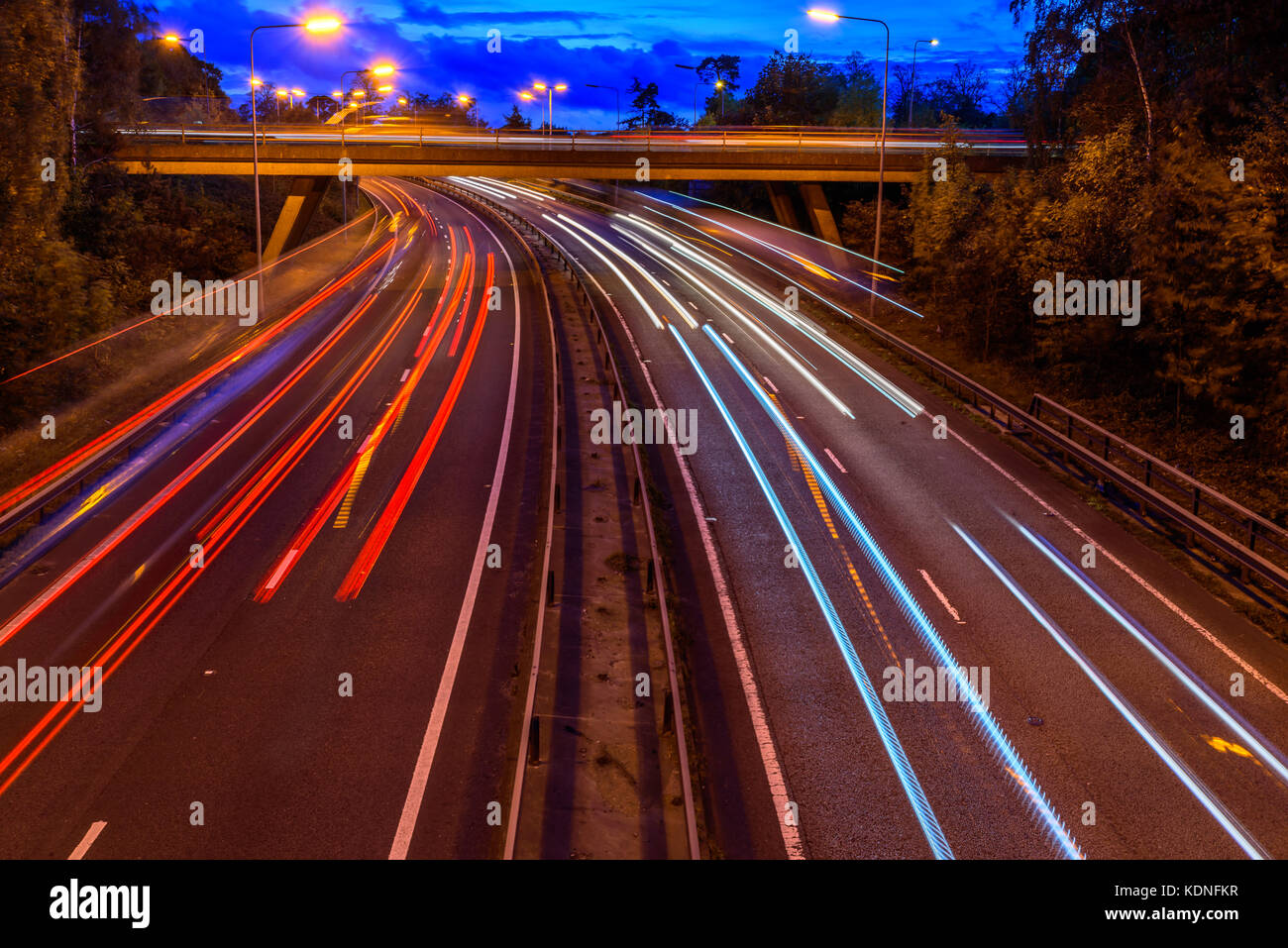 English motorway lighting hi-res stock photography and images - Alamy