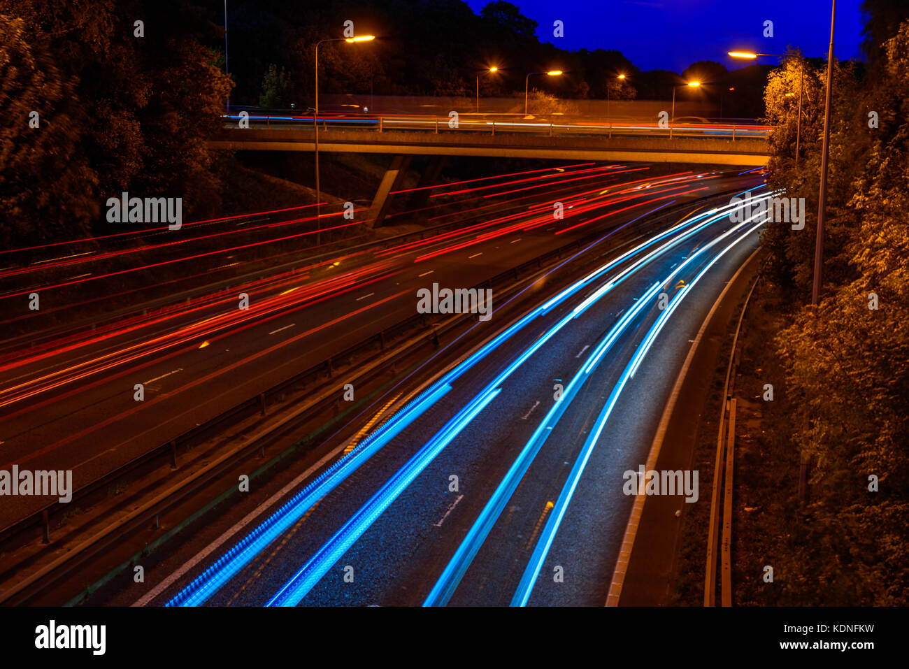 English motorway lighting hi-res stock photography and images - Alamy