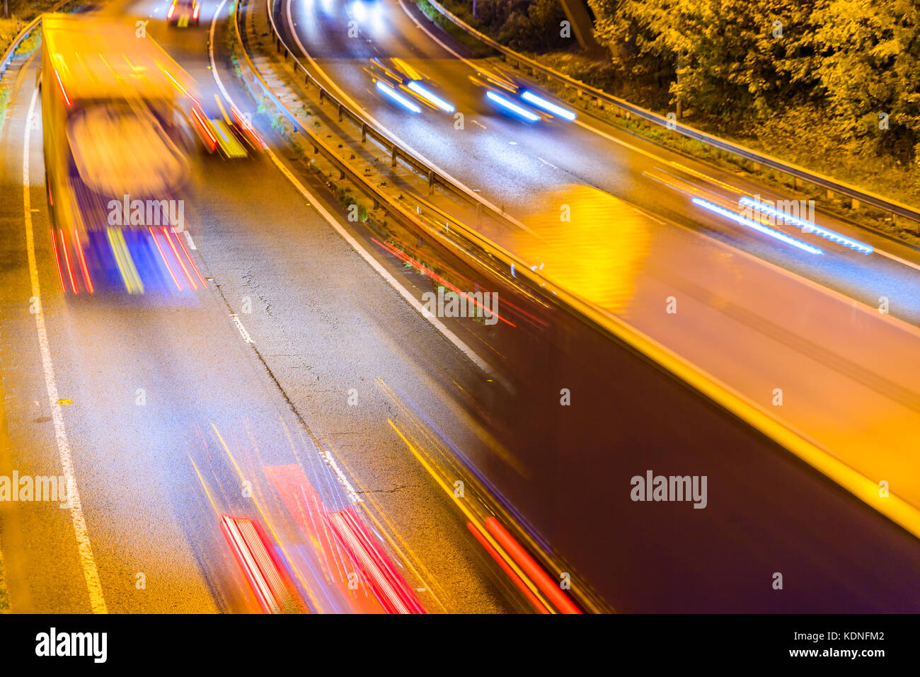 English motorway lighting hi-res stock photography and images - Alamy