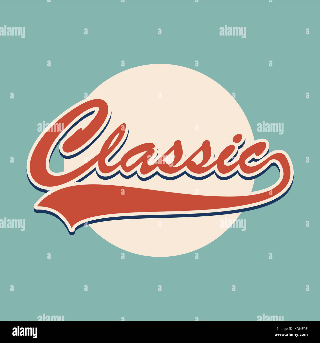 message " Classic " Vintage style color Stock Photo - Alamy
