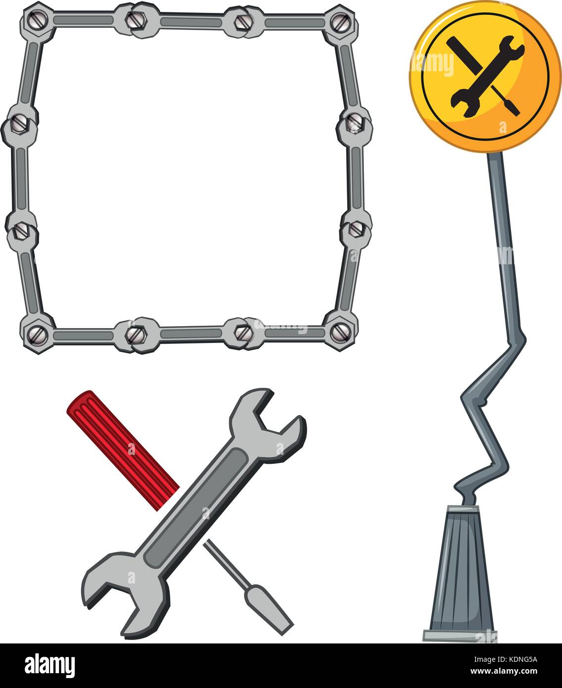 Border template with tools illustration Stock Vector Image & Art - Alamy