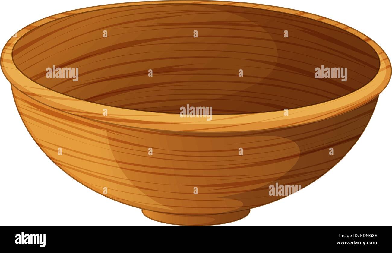 Wood fruit bowl Stock Vector Images - Alamy