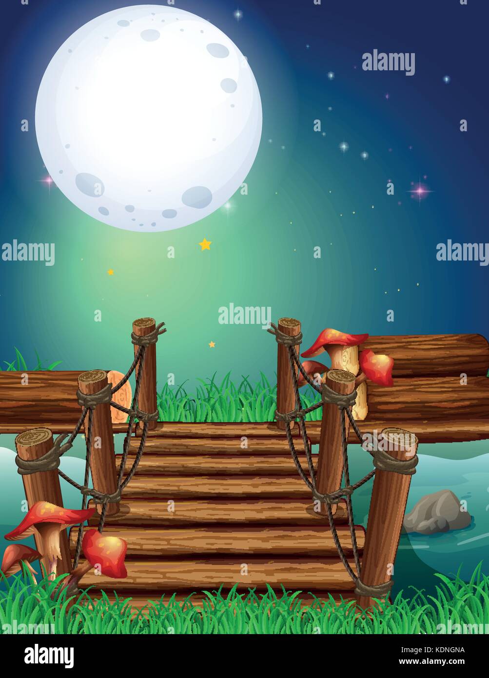 Log crossing stream Stock Vector Images - Alamy